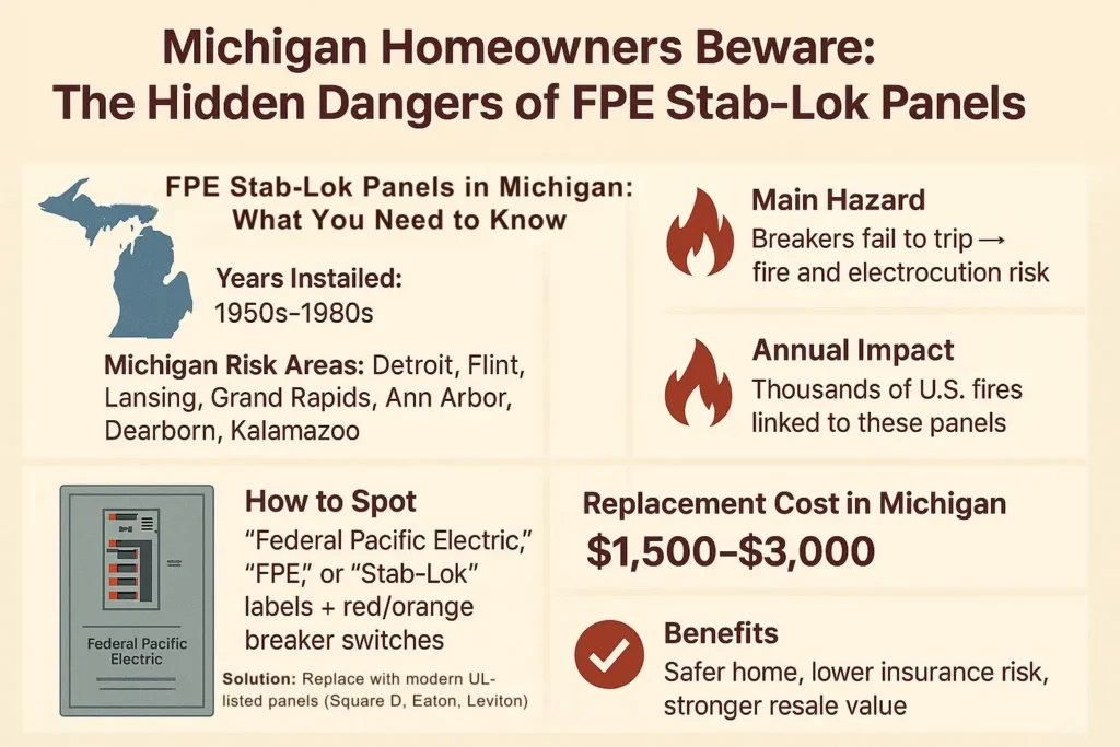 Michigan Homeowners Beware: Dangers of FPE Stab Lok Panels
