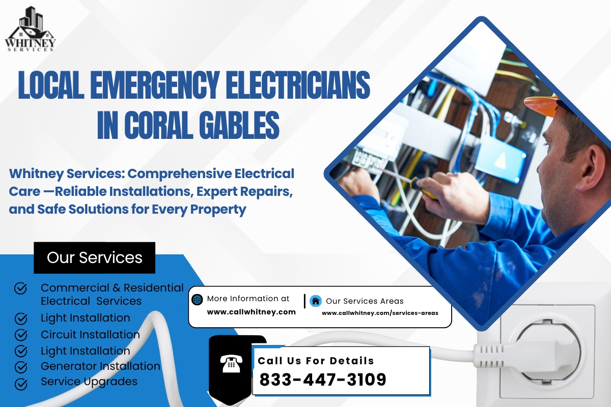 Local Emergency Electricians in Coral Gables, Fl