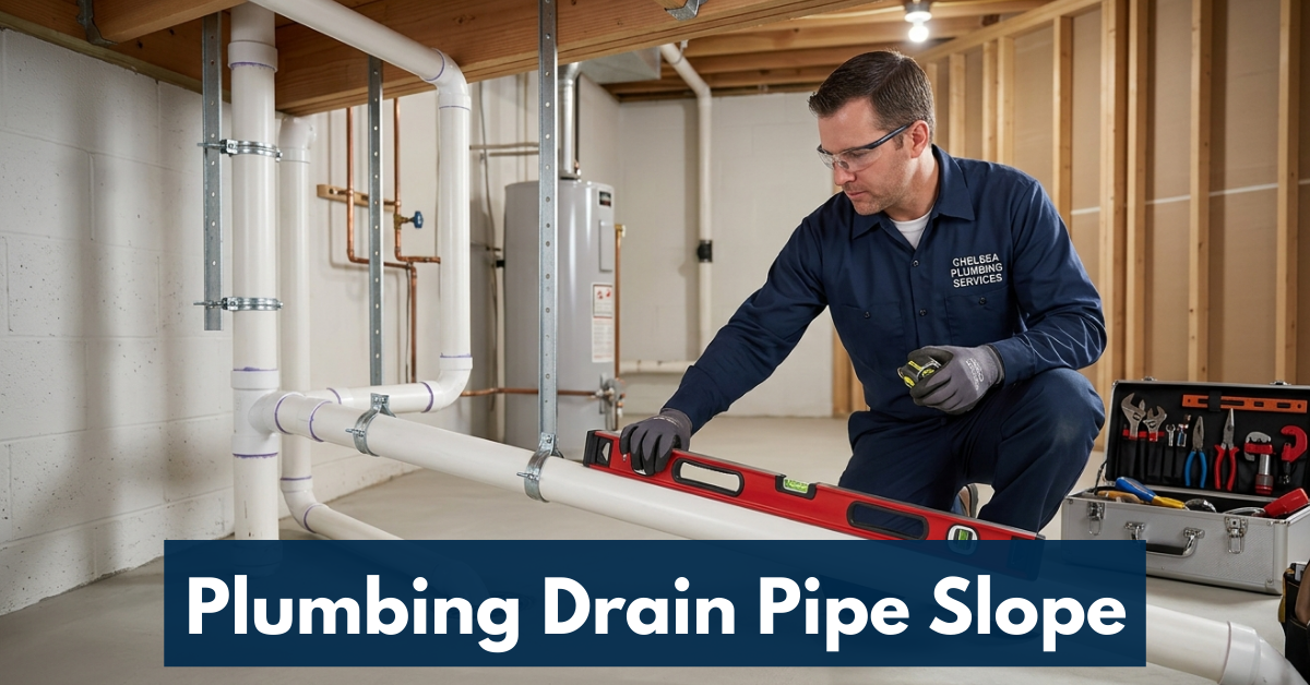 Plumbing Drain Pipe Slope in Chelsea, MI